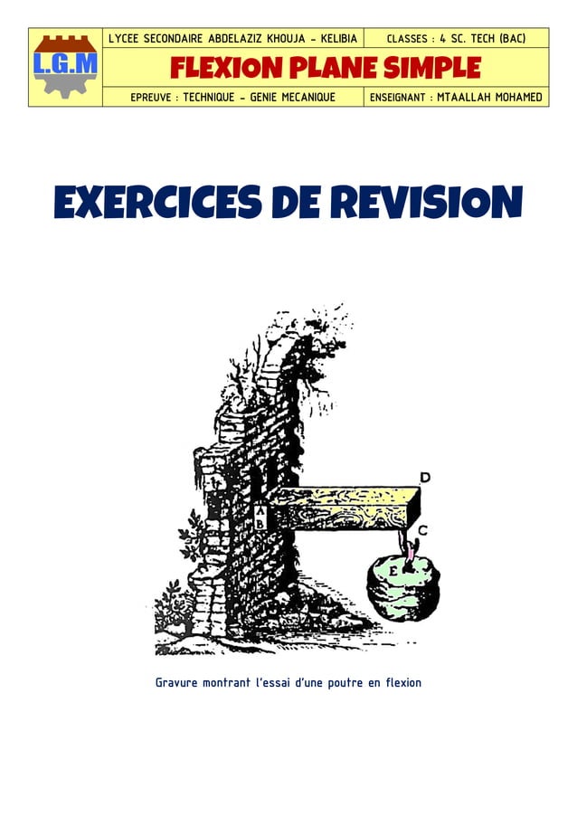 Exercices Flexion Plane Simple | PDF | Physics | Science