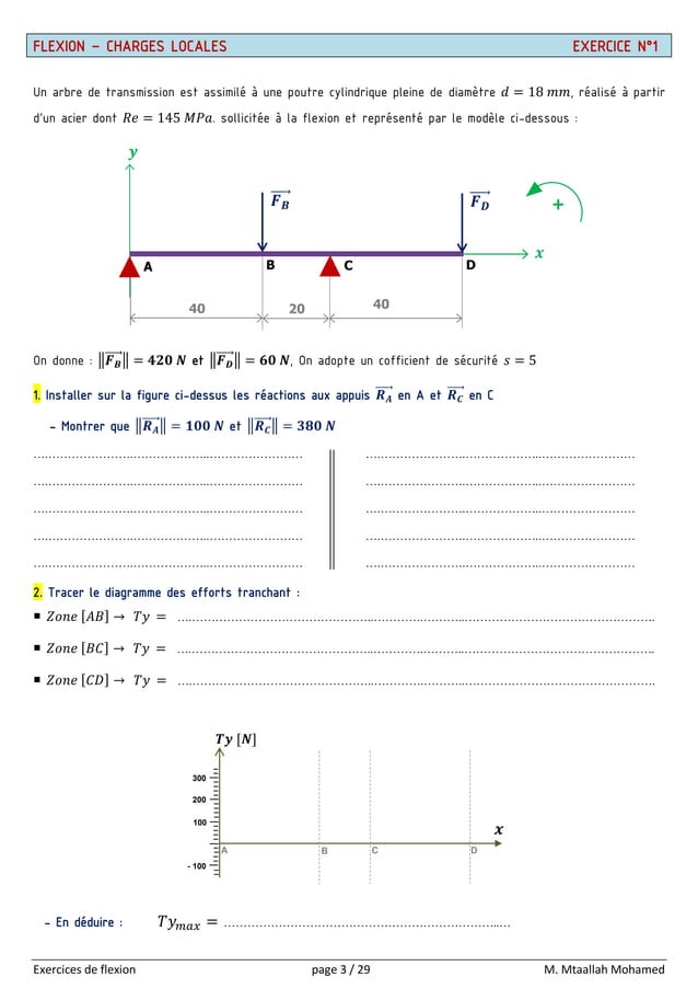Exercices Flexion Plane Simple | PDF | Physics | Science