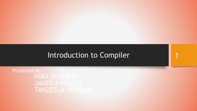 Phases Of Compiler Pptx Programming Languages Computing