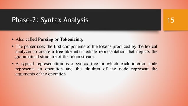 Phases Of Compiler Pptx Programming Languages Computing