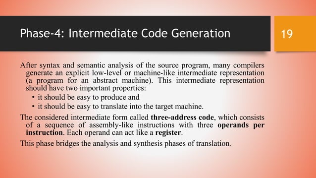 Phases of Compiler | PPTX | Programming Languages | Computing
