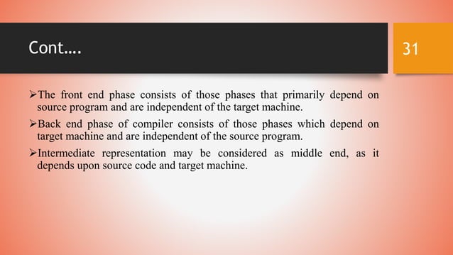 Phases of Compiler | PPTX | Programming Languages | Computing