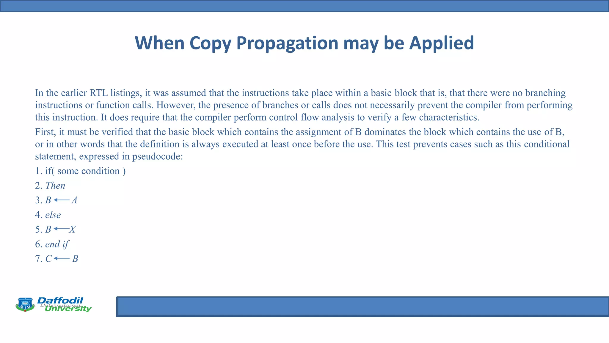 Copy propagation | PPTX