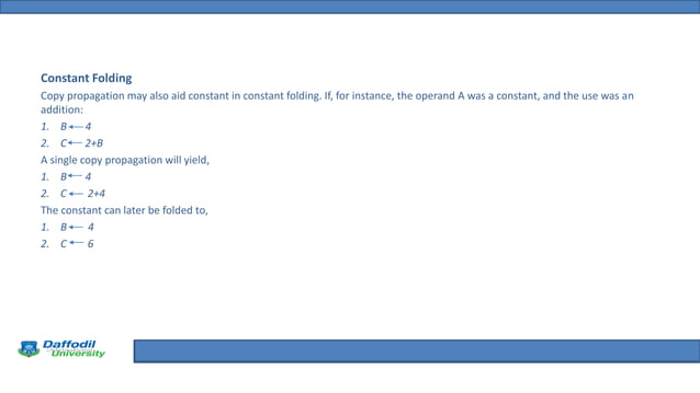 Copy propagation | PPTX | Programming Languages | Computing