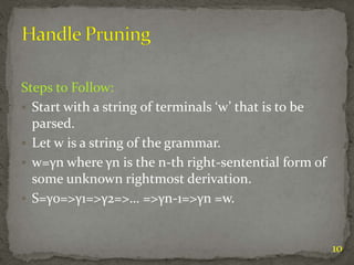 Reduction & Handle Pruning | PPTX