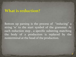 Reduction & Handle Pruning | PPTX