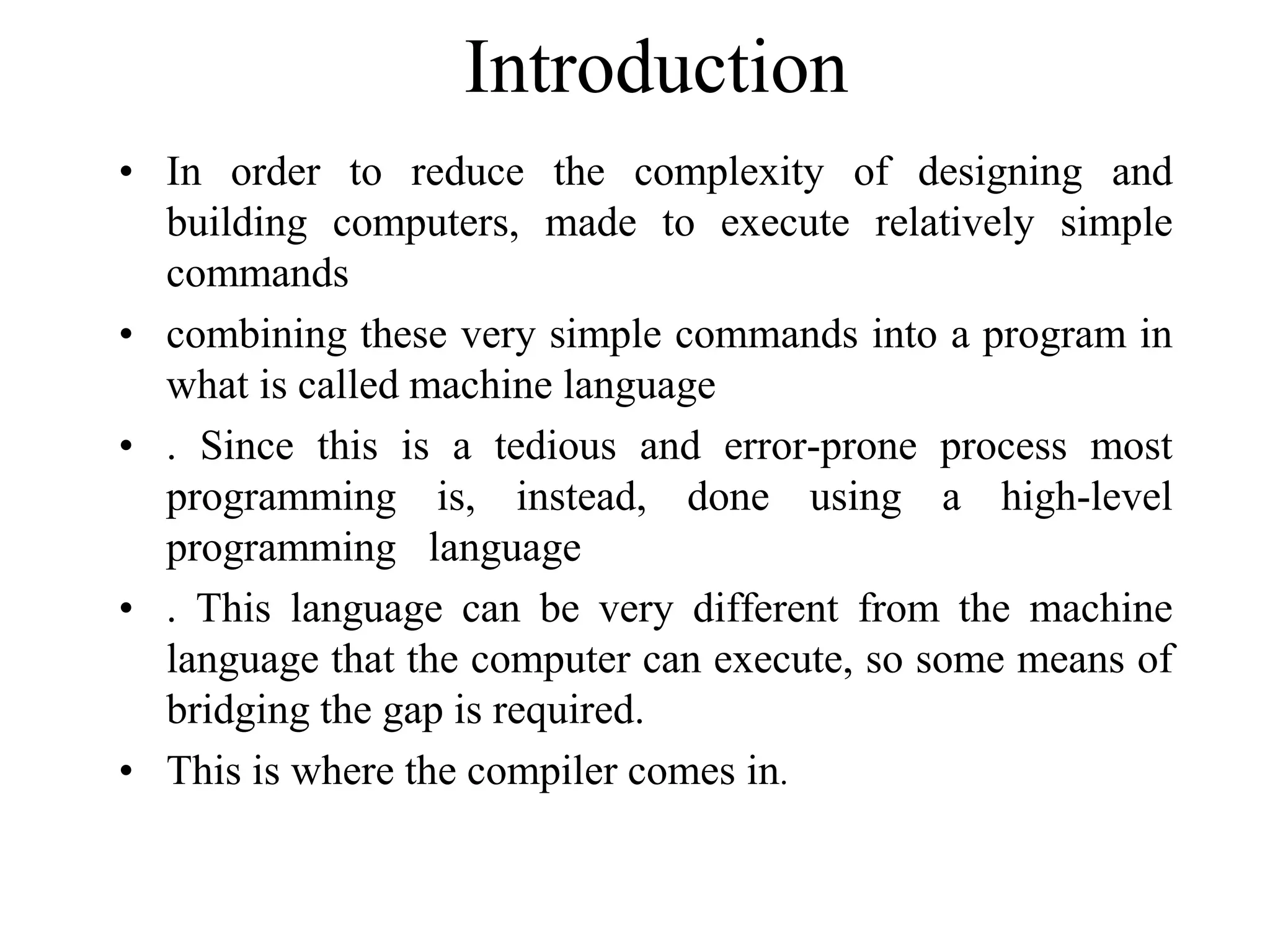 Compiler an overview | PPTX | Programming Languages | Computing