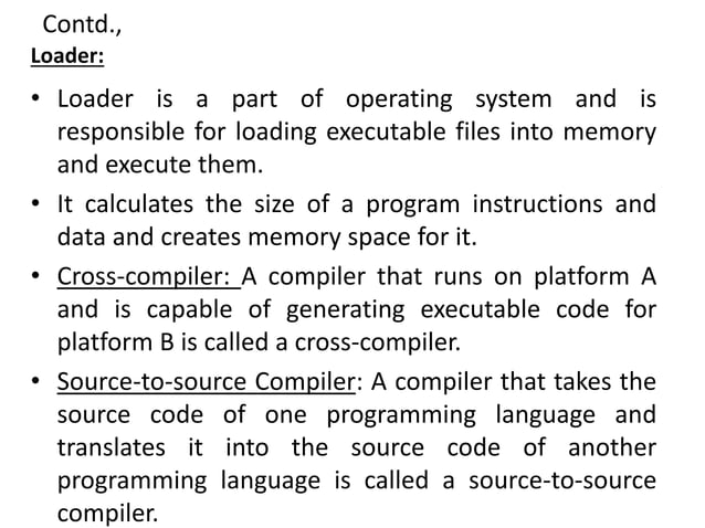Compiler an overview | PPTX | Programming Languages | Computing