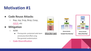 Compiler assisted code randomization S&P'18 | PPT