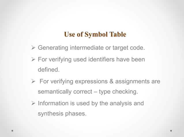 Compiler and symbol table | PPTX | Programming Languages | Computing