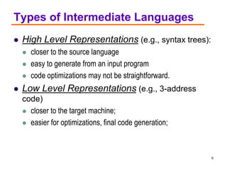 Compiler chapter six .ppt course material | PPT