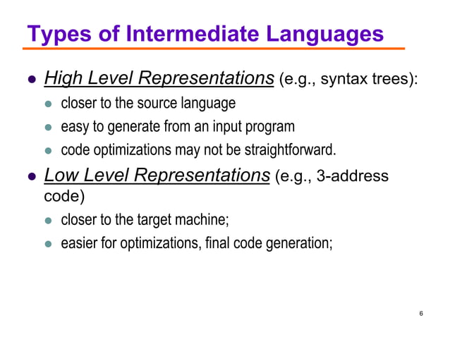 Compiler chapter six .ppt course material | PPT