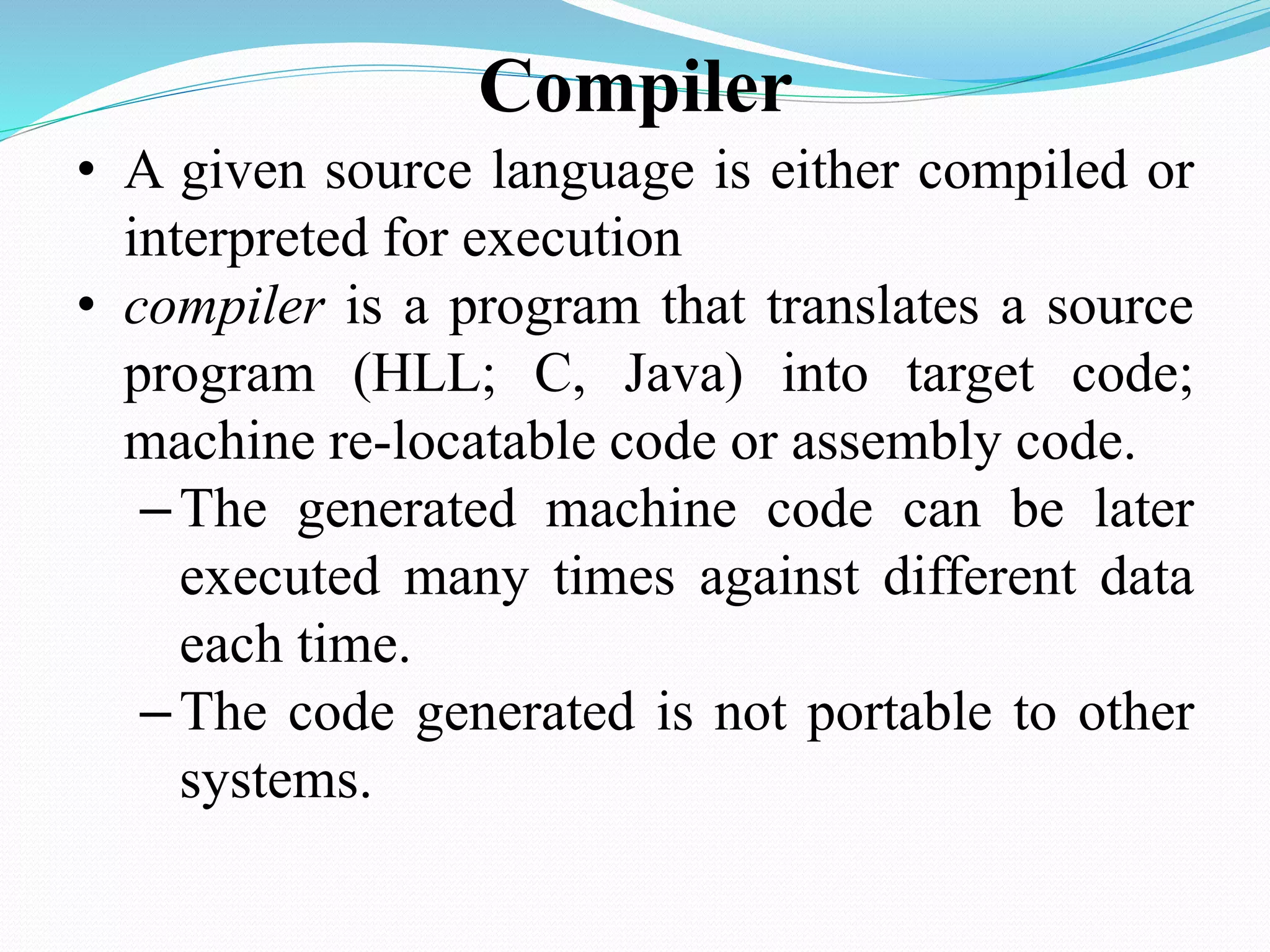 COMPILER CONSTRUCTION KU 1.pptx | Programming Languages | Computing