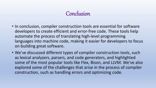 compiler construction tool in computer science . | PPTX