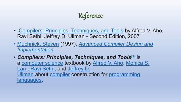 compiler construction tool in computer science . | PPTX