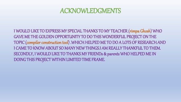 compiler construction tool in computer science . | PPTX