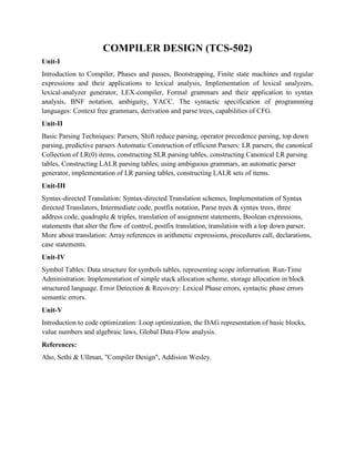 Compilerdesign | DOC