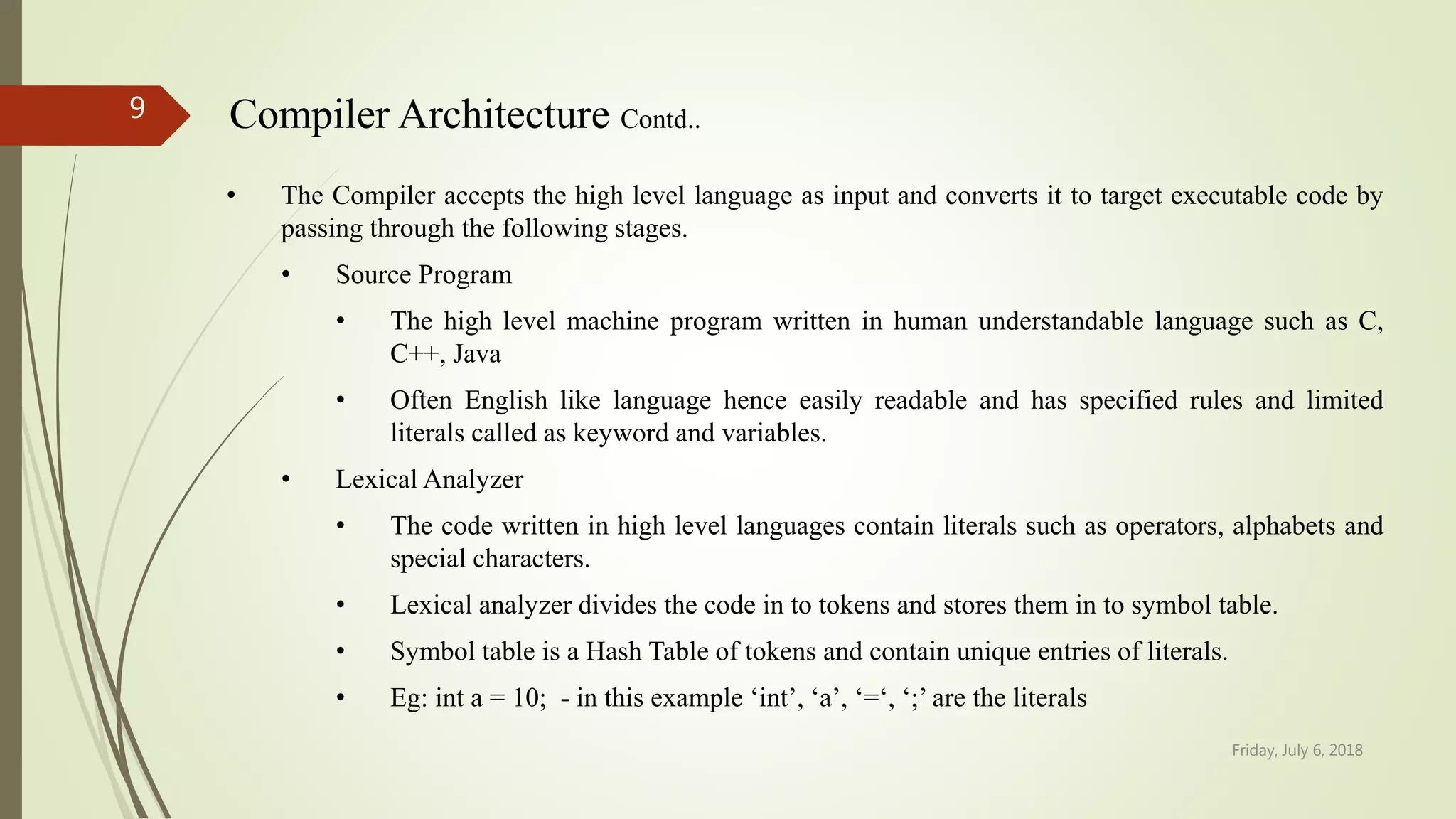 Compiler design | PPTX | Programming Languages | Computing