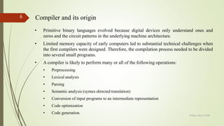Compiler design | PPTX | Programming Languages | Computing
