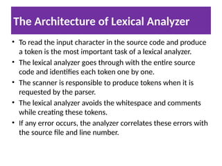 "Lexical Analysis for GATE and CS Exams" | PPTX