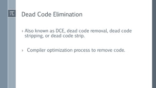 Dead Code Elimination | PPTX