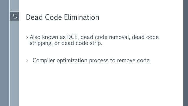 Dead Code Elimination | PPTX