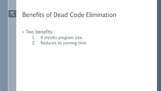 Dead Code Elimination | PPTX
