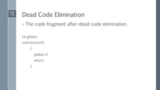 Dead Code Elimination | PPTX