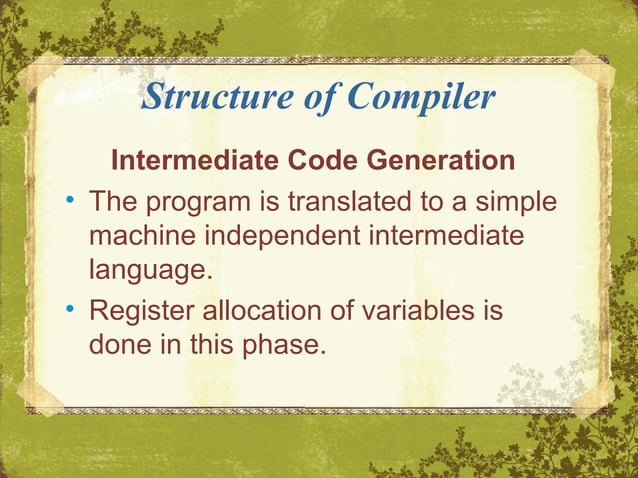 Compiler Design Basics | PPT | Programming Languages | Computing