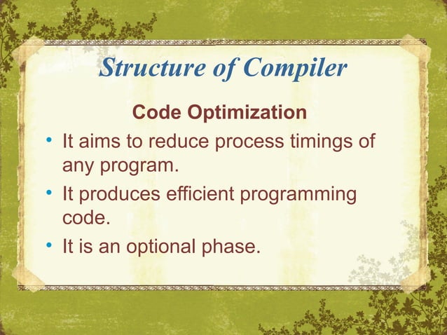Compiler Design Basics | PPT | Programming Languages | Computing