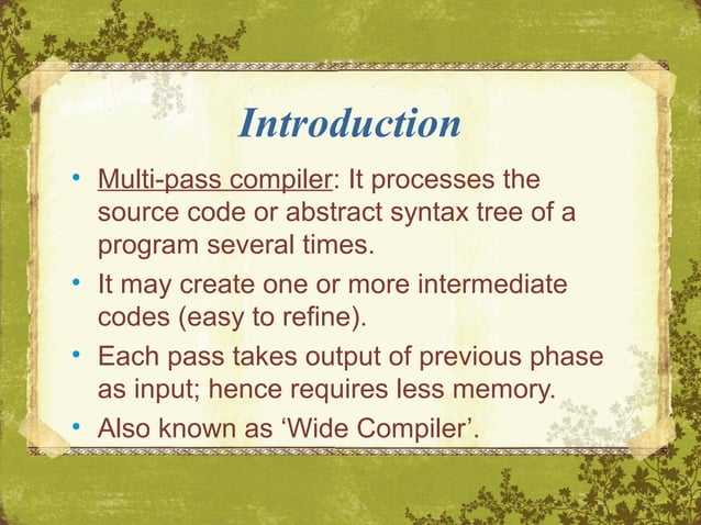 Compiler Design Basics | PPT | Programming Languages | Computing