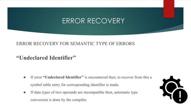 Compiler Design Error Handling Ppt 5299
