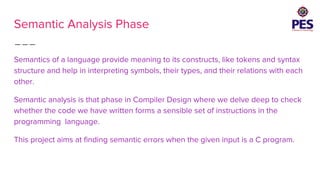 Semantic Analysis of a C Program | PPT