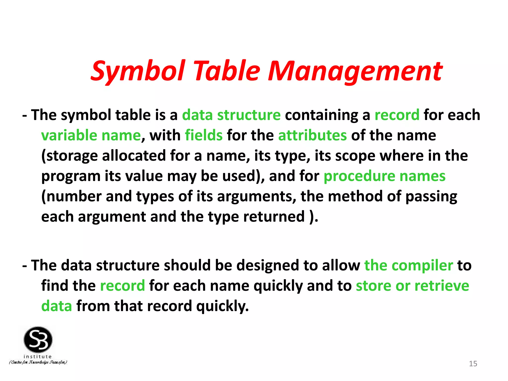 Introduction to Compiler design | PPT