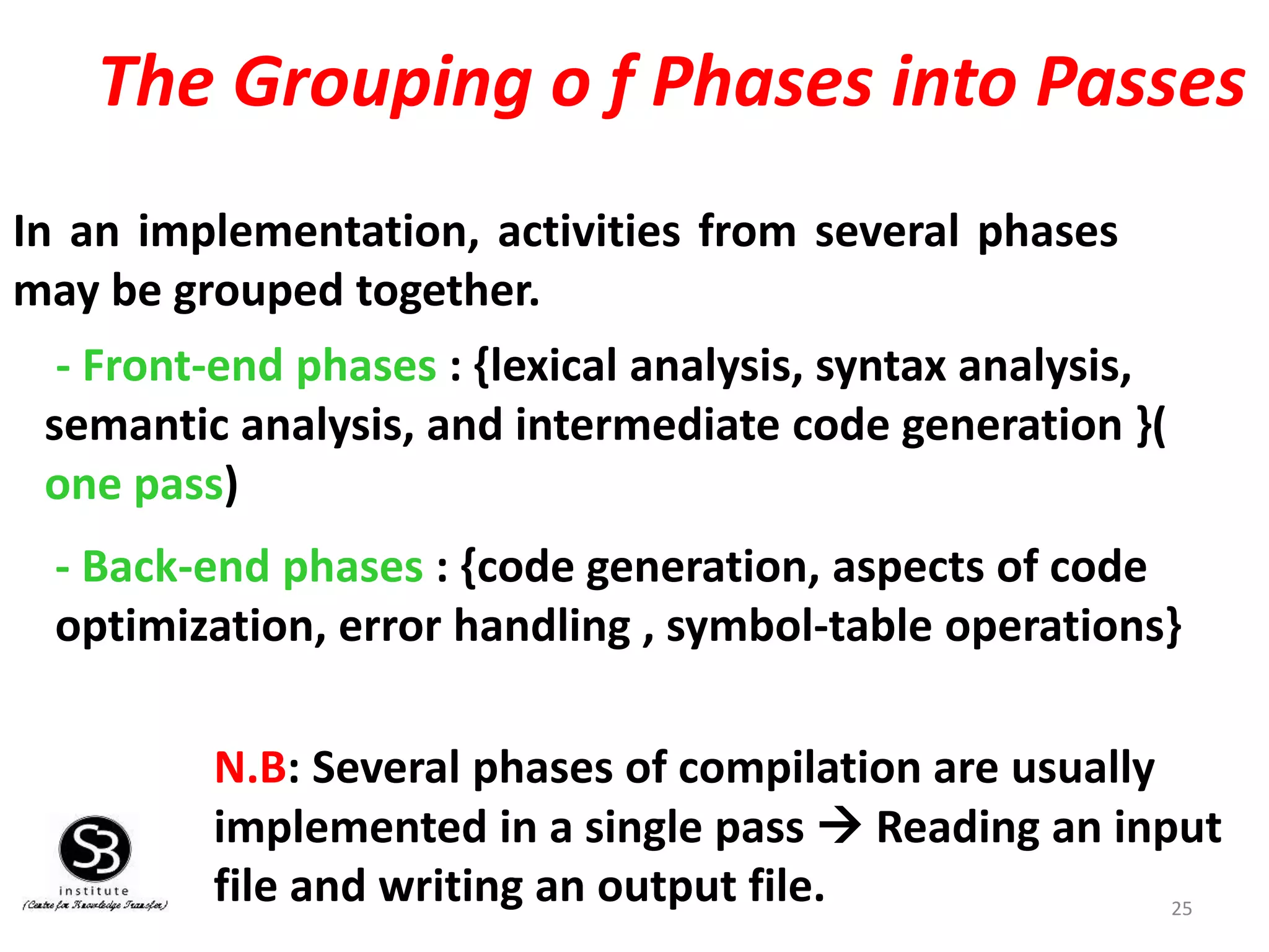 Introduction to Compiler design | PPT