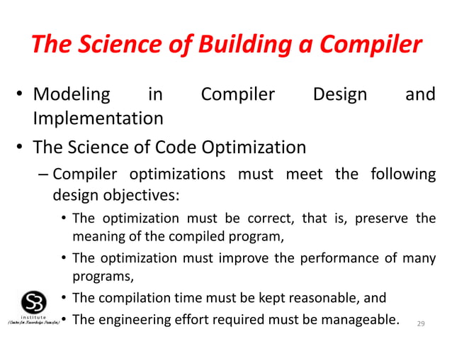 Introduction to Compiler design | PPT
