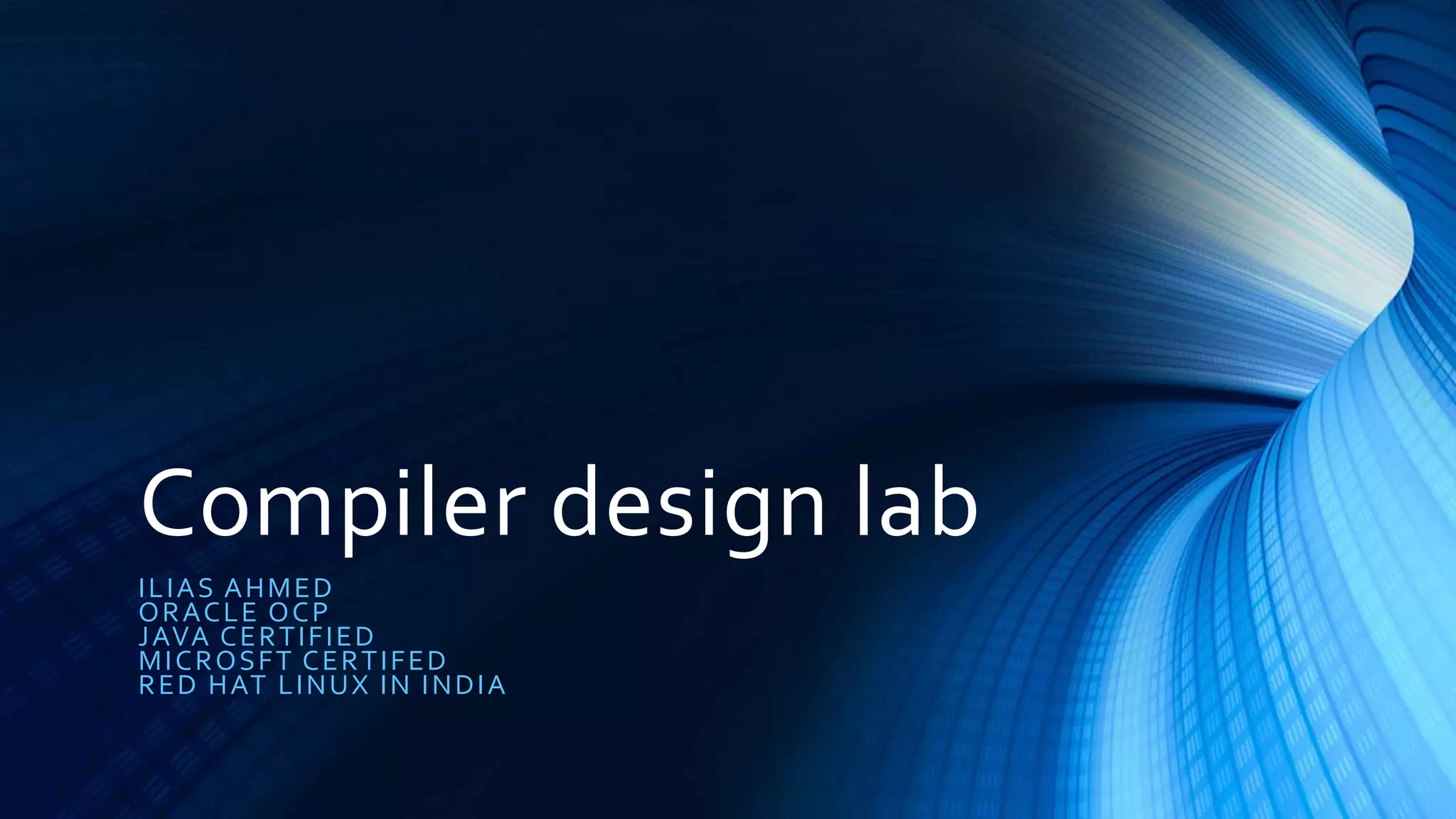 Compiler design lab | PPT