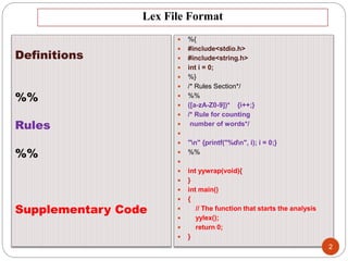 Lexical Analysis and Parsing | PPTX