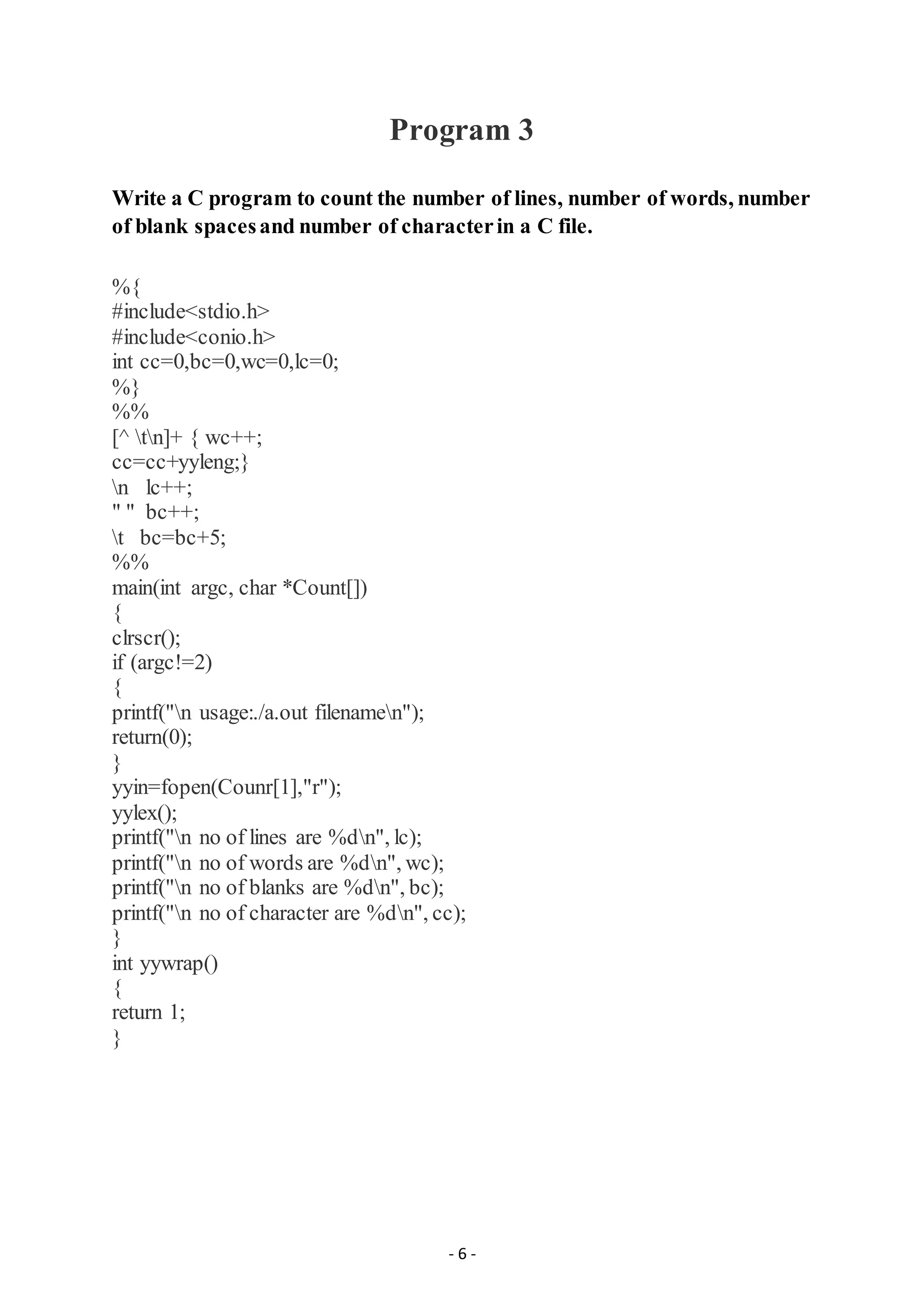 Compiler Design Lab File | PDF