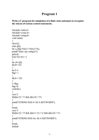 Compiler Design Lab File | PDF