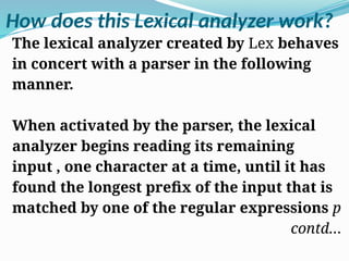 Compiler Design_LEX Tool for Lexical Analysis.pptx