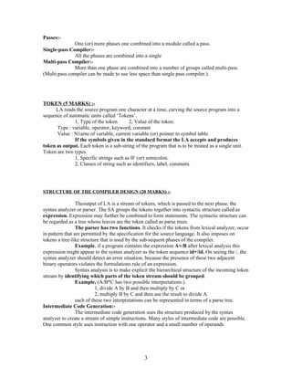 Compiler Design(NANTHU NOTES) | DOC