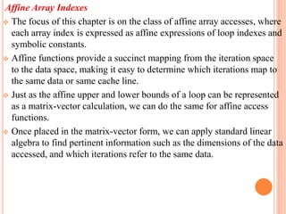 Affine Array Indexes | PPTX