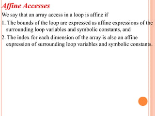 Affine Array Indexes | PPTX
