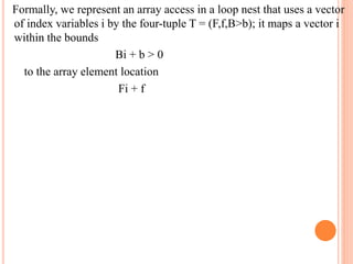 Affine Array Indexes | PPTX