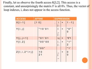 Affine Array Indexes | PPTX