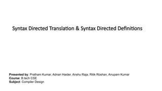 Principles of Compiler Design and Implementation | PPTX