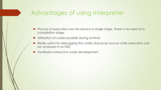 Compiler vs Interpreter-Compiler design ppt. | PPTX