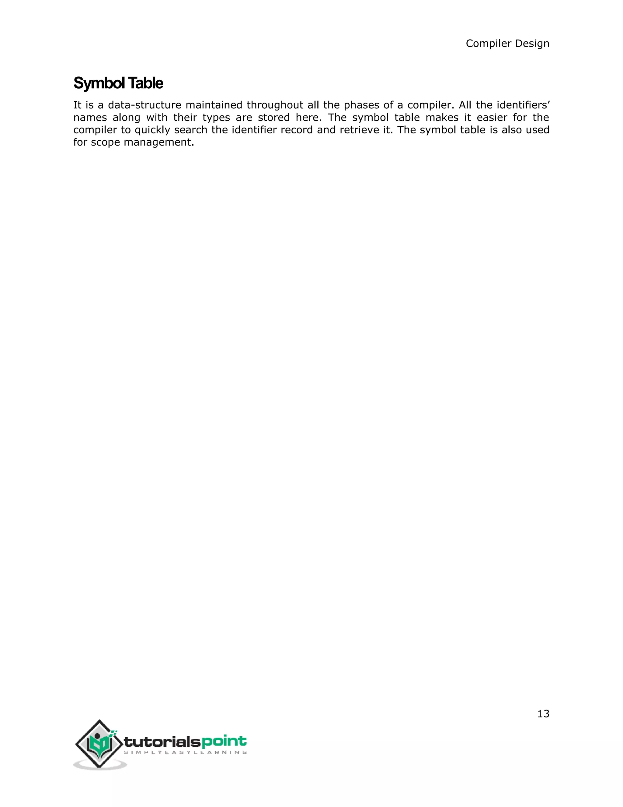 Compiler design tutorial | PDF