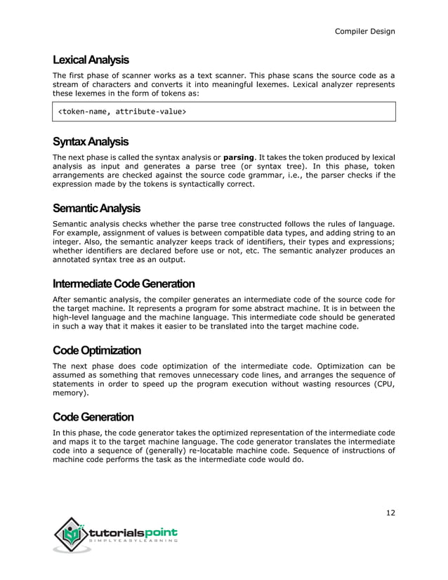 Compiler design tutorial | PDF